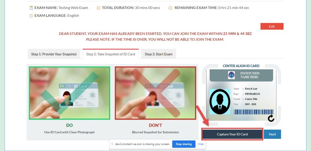Exam Conduction on Web – Documents & Help