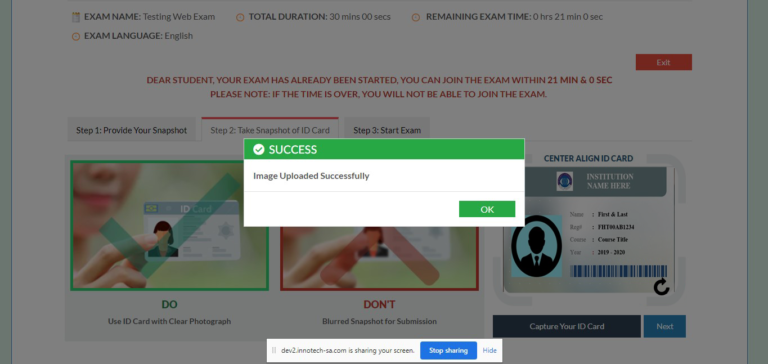Exam Conduction on Web – Documents & Help